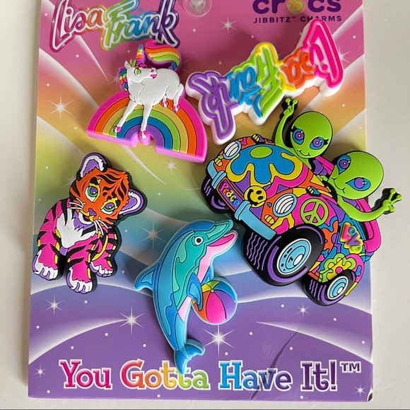 CROCS | Accessories | Lisa Frank Crocs Jibbitz 5 Shoe Charms Collab ...